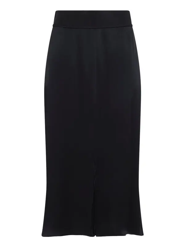 MAISON MARGIELA Satin Midi Skirt - Black