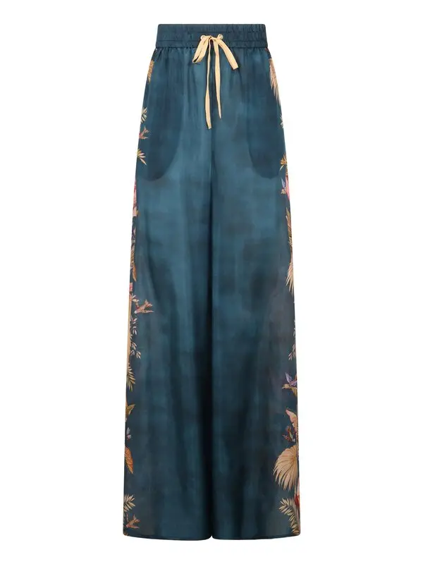 Zimmermann Ascension Linen Trousers - Blue