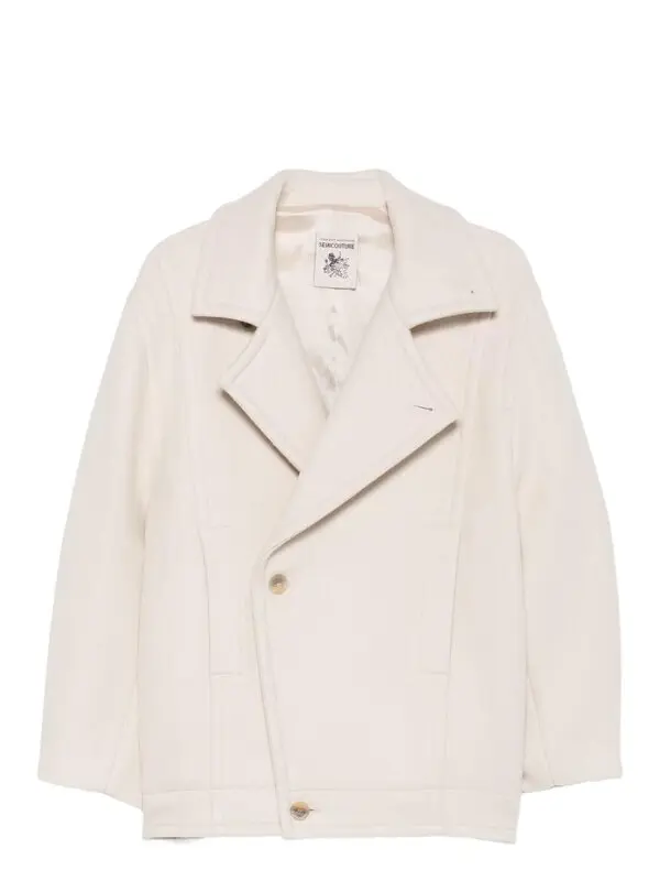 SEMICOUTURE Kara Wool Coat - Beige