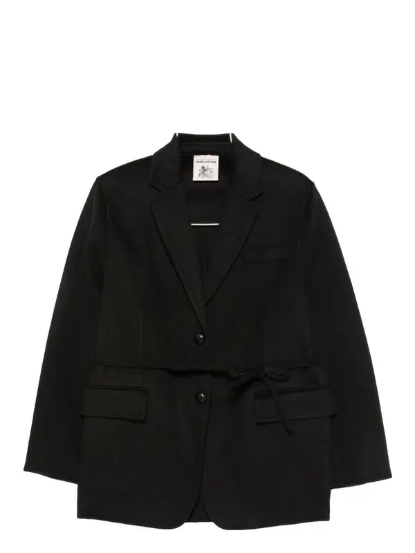 SEMICOUTURE Corine Wool Single-breasted Jacket - Black