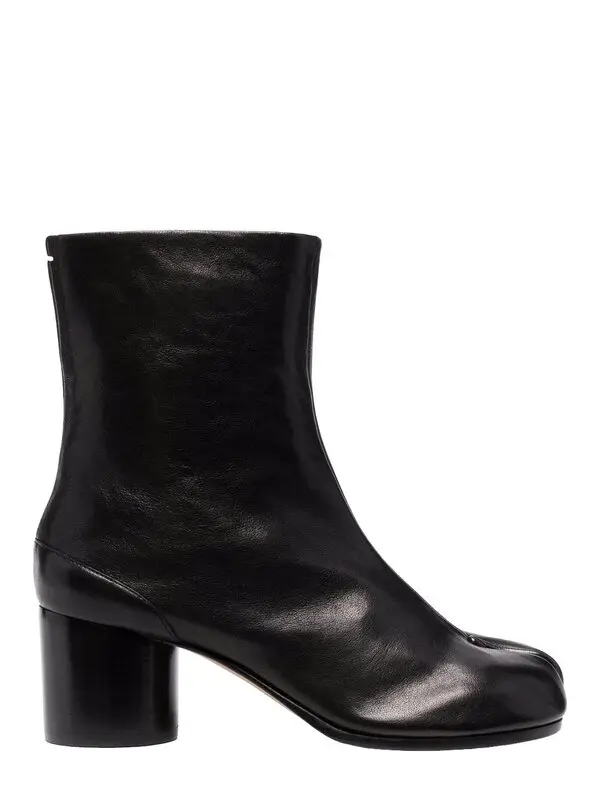 MAISON MARGIELA Tabi Leather Ankle Boots - Black