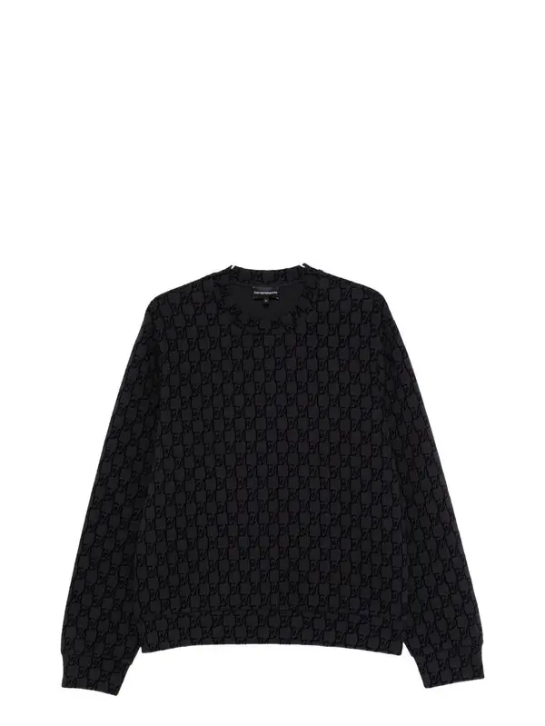 Emporio Armani Logo Cotton Sweatshirt - Blue