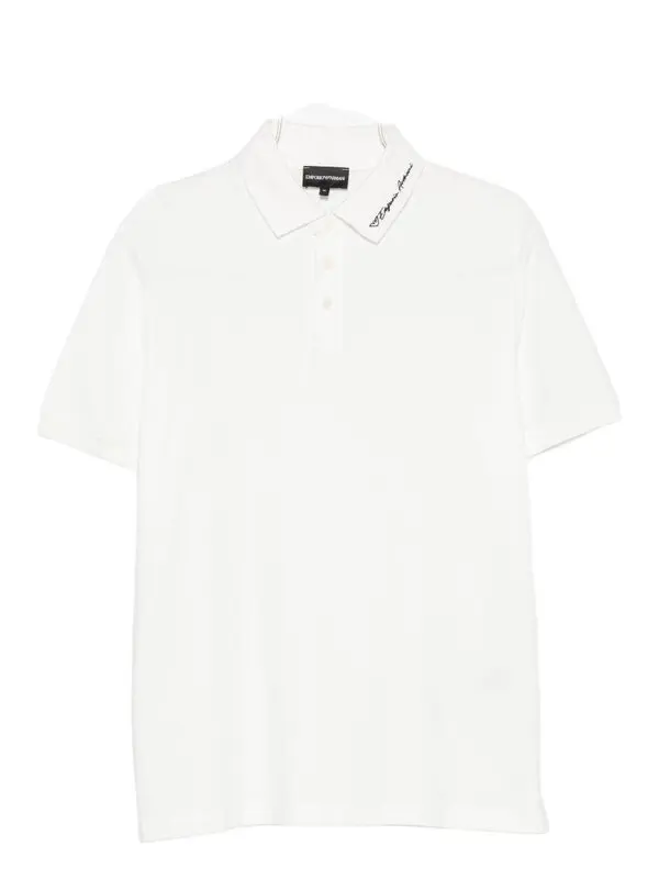 Emporio Armani Cotton Polo Shirt - White