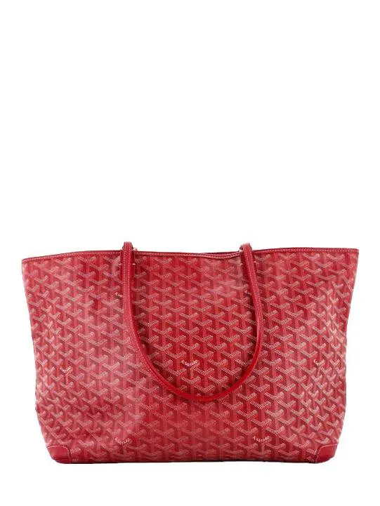 Goyard Artois Tote Coated Canvas Mm - Red