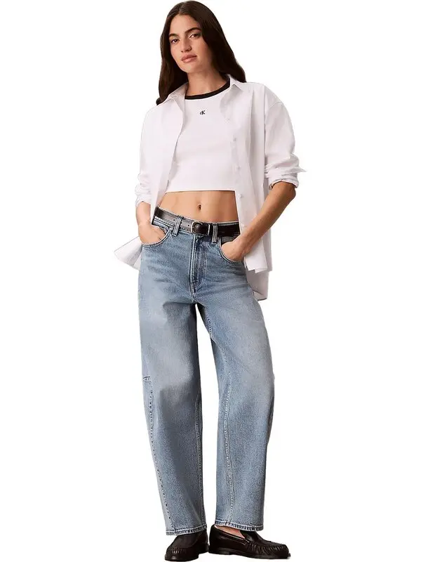 Calvin Klein Seamed Barrel Jeans - Light Range