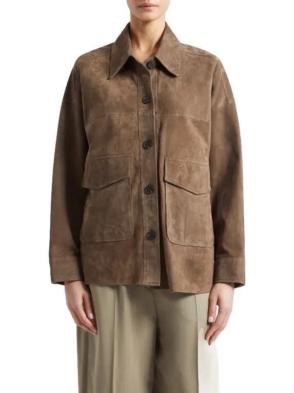 ARMA Kaylee Lamb Suede Jacket - Soil