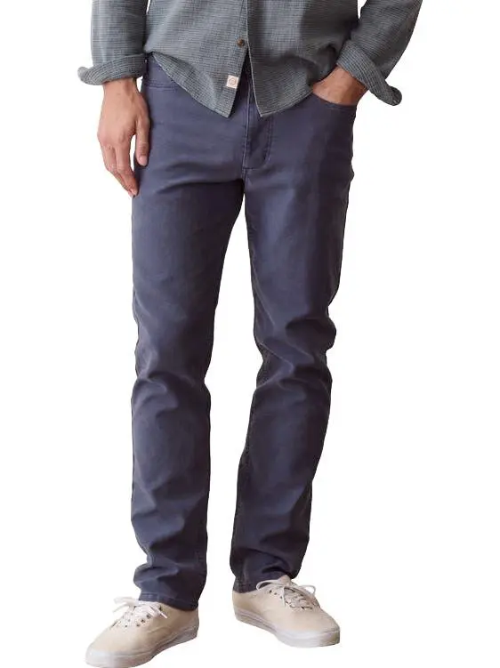 Marine Layer Flex Terry Slim Straight 5-pocket Pants - True Navy
