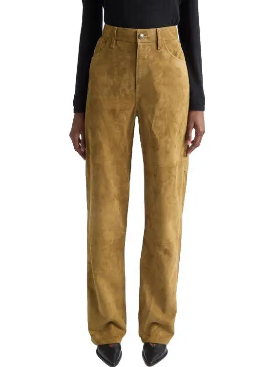 Altuzarra Mills High Waist Suede Pants - Breen