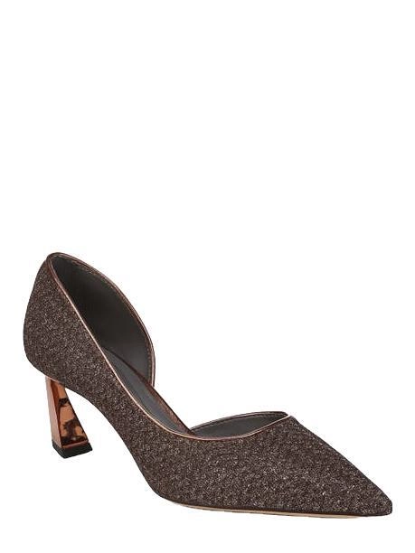 Franco Sarto Suede Pointed Toe D'orsay Pumps - Brown