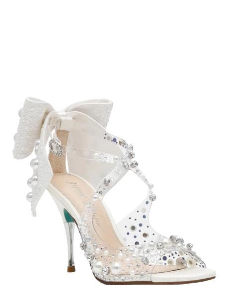 Betsey Johnson Tessa Embellished Stiletto Sandal - Pearl Multi