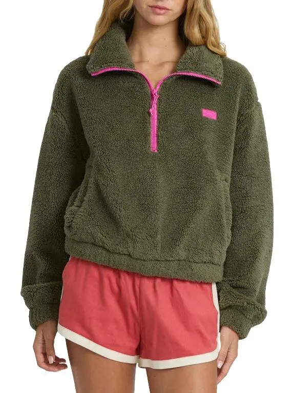 BILLABONG Half Zip Fleece Pullover - Canteen