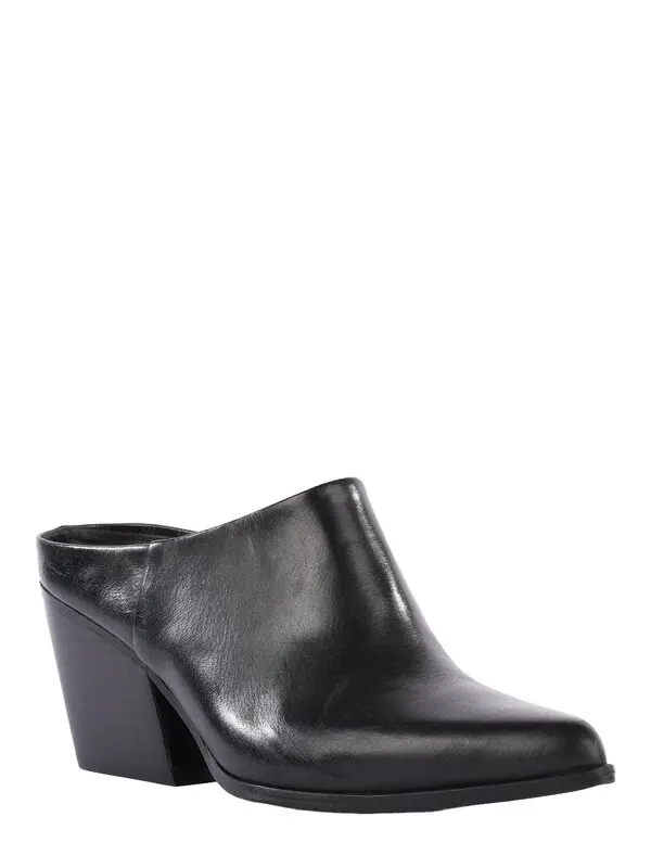 Seychelles Morning Joe Ii Leather Mule With Block Heel - Black