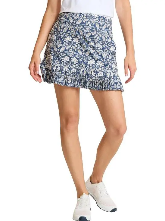 Tommy Bahama Sierra Sun Tropical Reflection Pleated Skirt - Dk Bluestone
