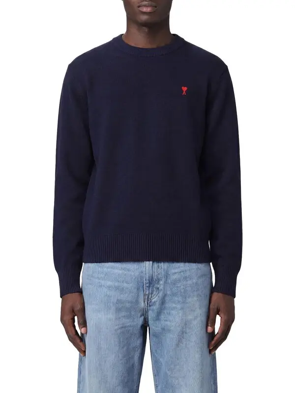 AMI Paris Crew Neck Sweater - Blue