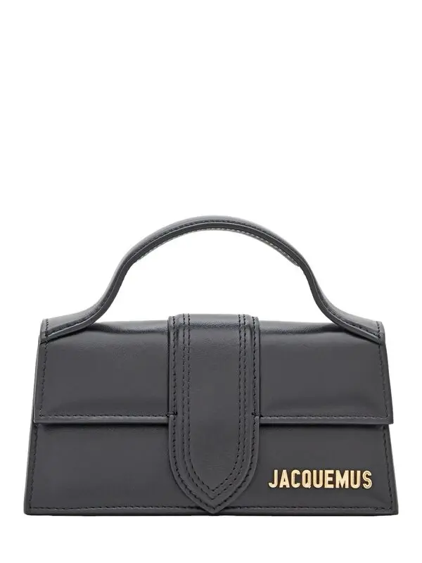 Jacquemus Bambino Mini Bag In Leather - Black