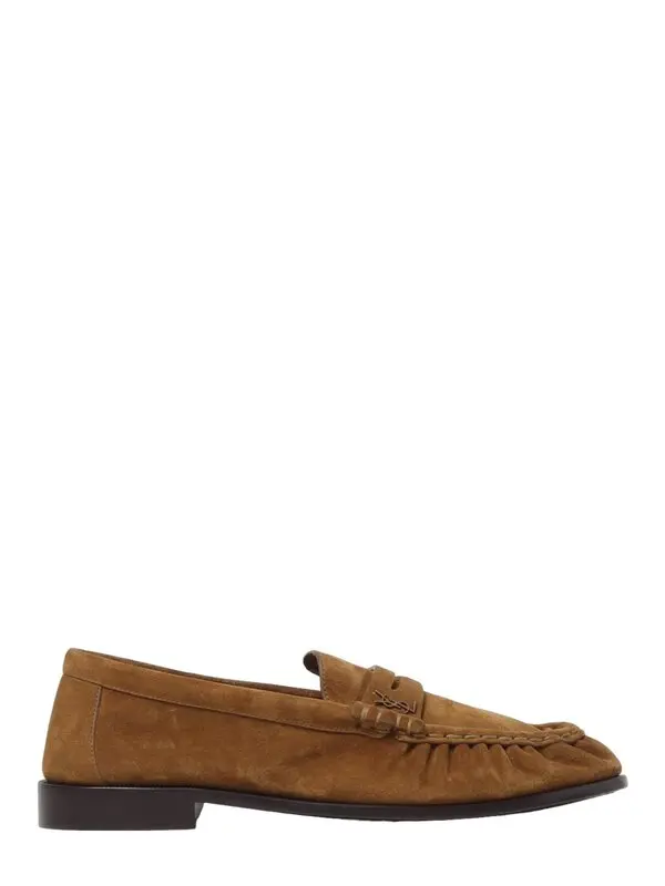 Saint Laurent Suede Loafers - Brown