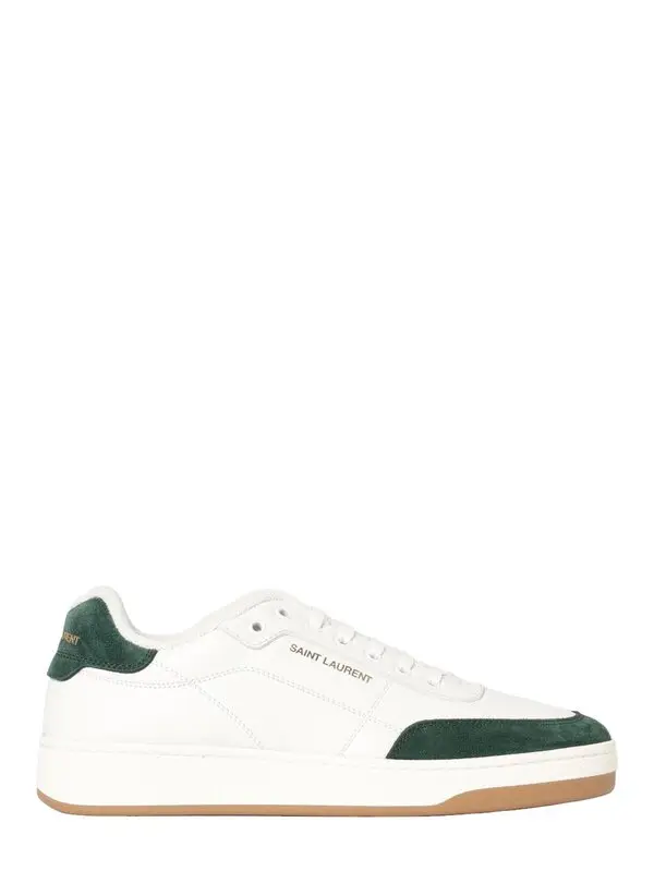 Saint Laurent Calf Leather Sneakers - White