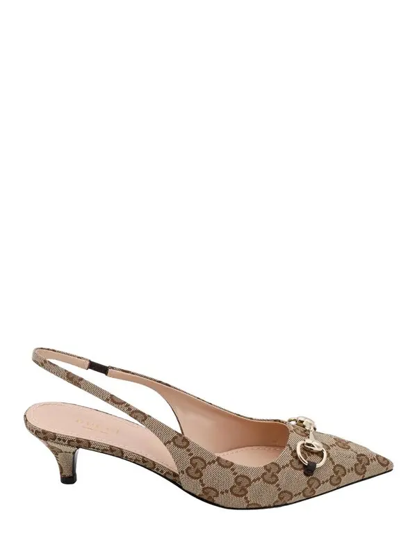 Gucci Gg Slingback Pumps - Cream