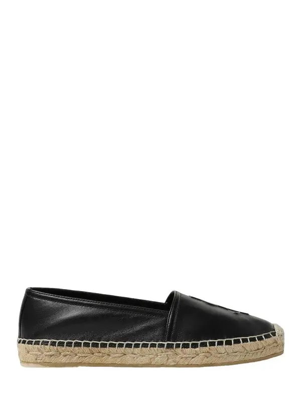Saint Laurent Lamb Leather Espadrille - Black