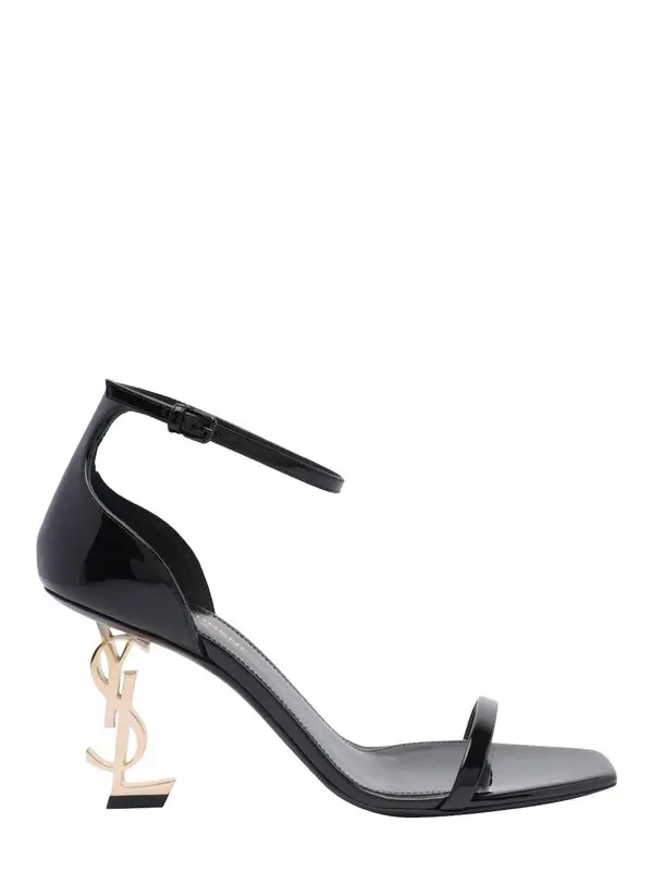 Saint Laurent Strappy Heeled Sandal With Heel - Black