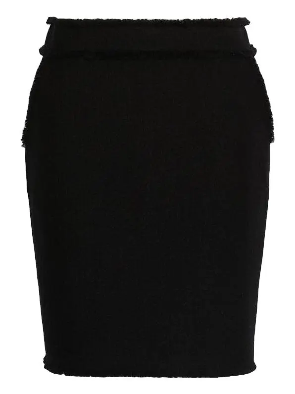 Max Mara Short Wool Jersey Skirt - Black