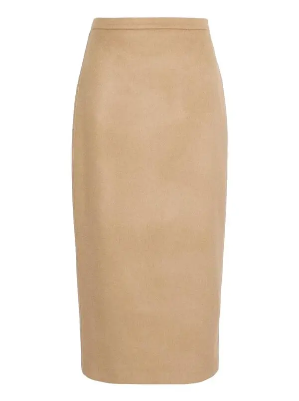 Max Mara Sable-look Pencil Midi Skirt - Camel