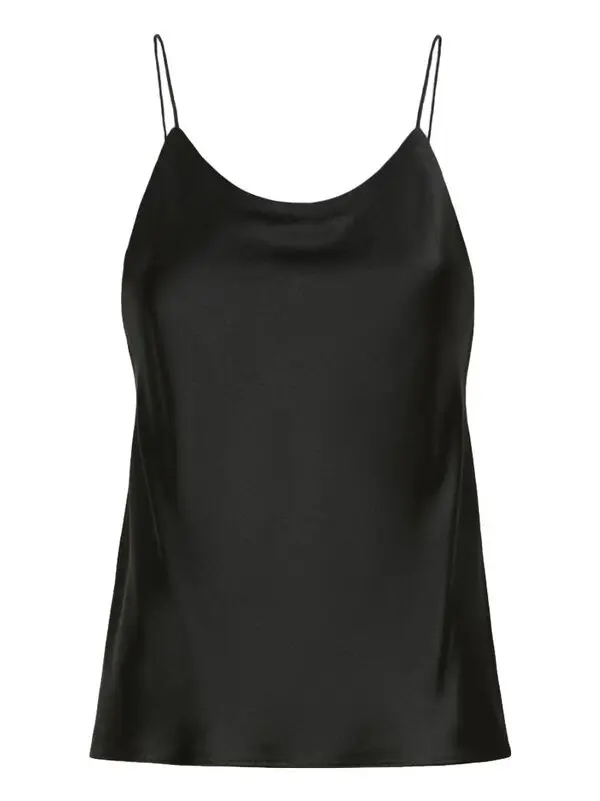 Max Mara Silk Satin Top - Black