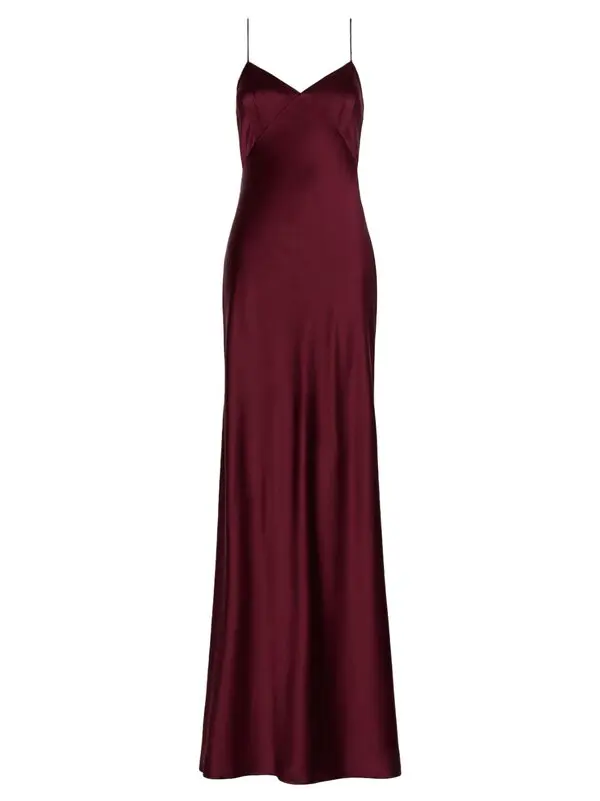 Max Mara Silk Satin Slip Dress - Bordeaux