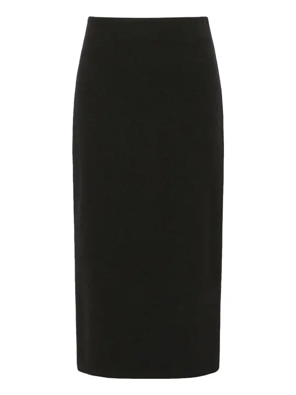 Max Mara Jacquard Jersey Midi Skirt - Black