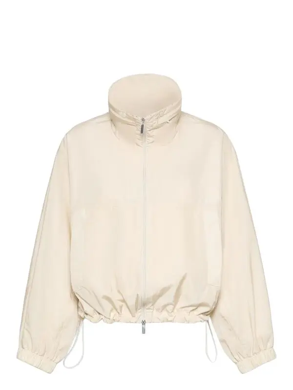 Max Mara Water-repellent Canvas Windbreaker Jacket - Ivory