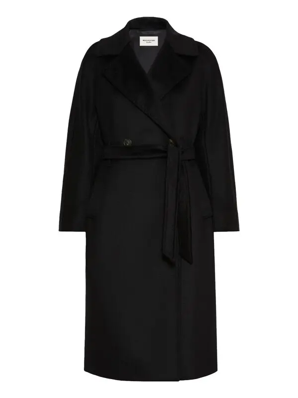 Max Mara Double-breasted Wool Coat - Black