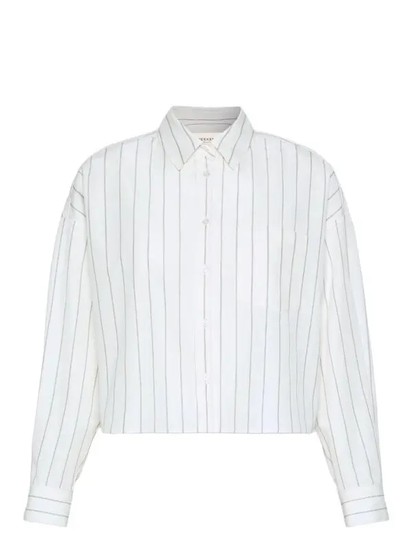 Max Mara Cotton Shirt With A Contrasting Back - Brown