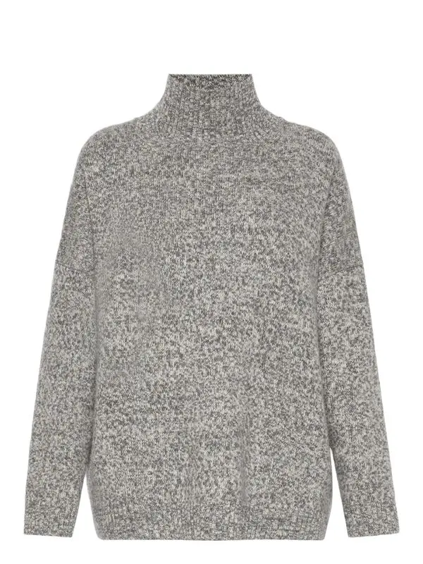 Max Mara Wool Knit Turtleneck Jumper - Medium Grey
