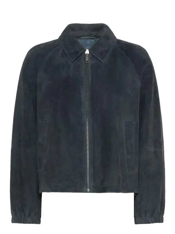 Max Mara Suede Jacket - Navy