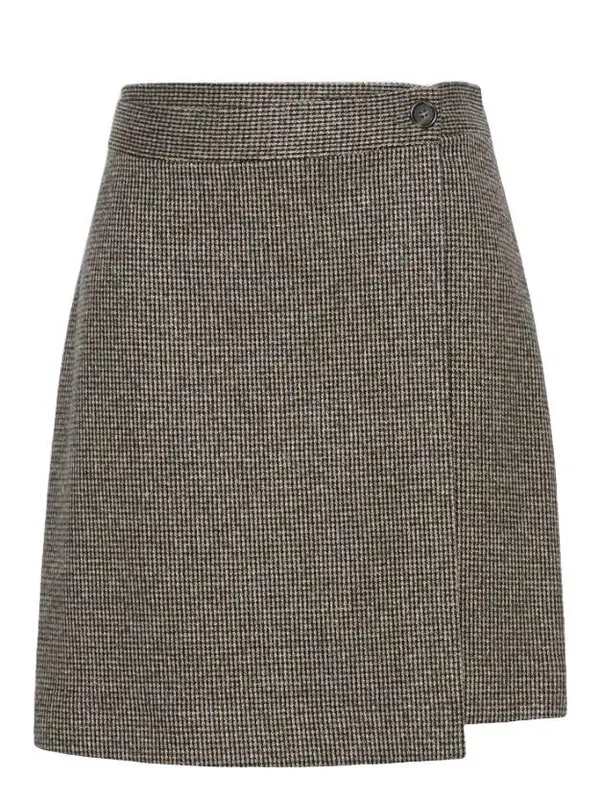 Max Mara Short Culottes In Micro Jacquard Jersey - Brown