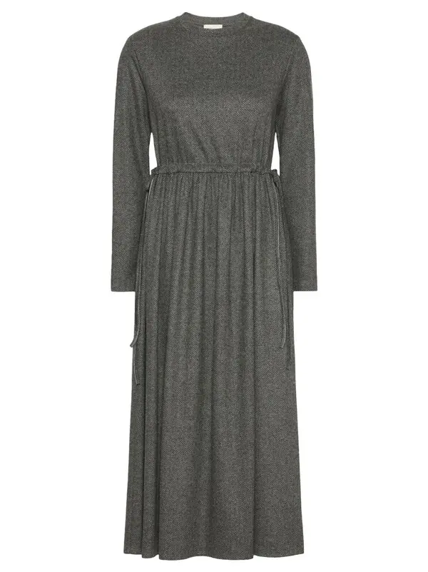 Max Mara Jacquard Jersey Long Dress - Medium Grey