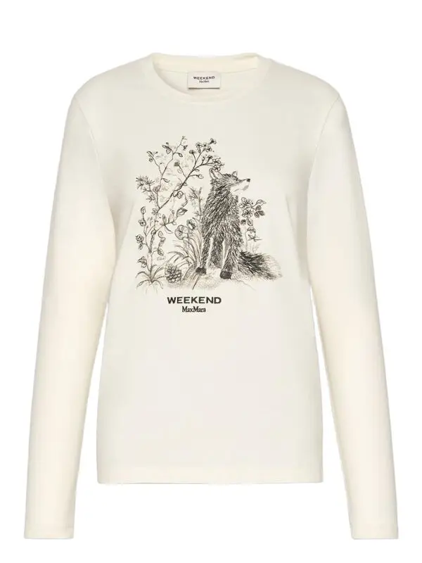 Max Mara Long-sleeved Jersey T-shirt - Ivory