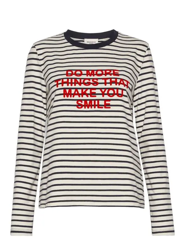 Max Mara Regular Fit Stretch Jersey T-shirt - Navy