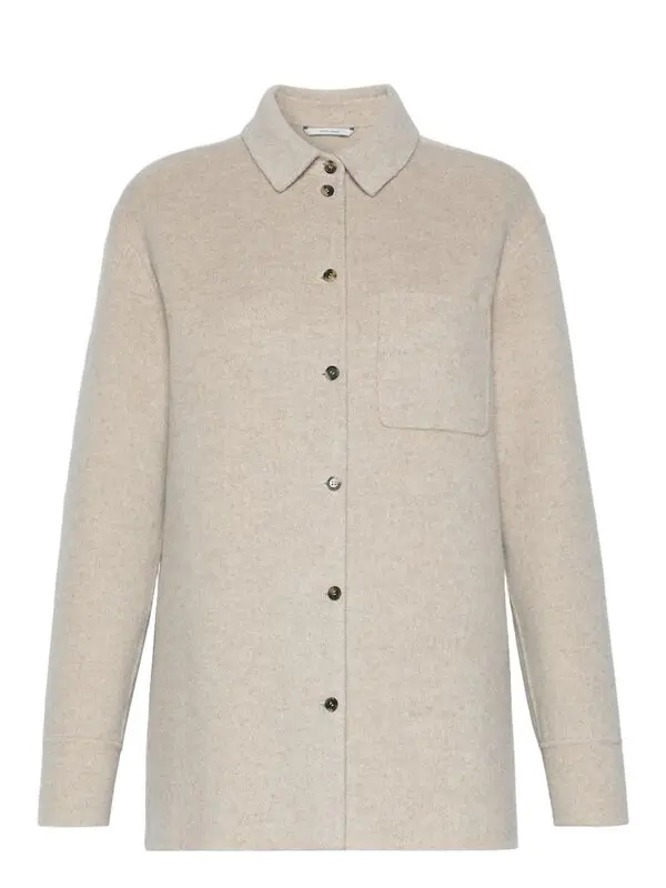 Max Mara Wool And Cashmere Broadcloth Jacket - Sand