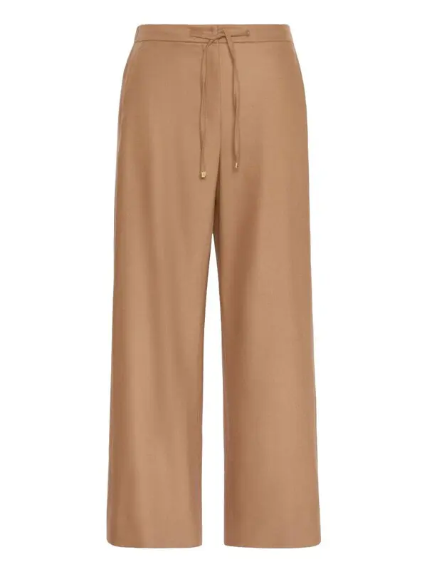 Max Mara Stretch Wool Flannel Joggers - Camel