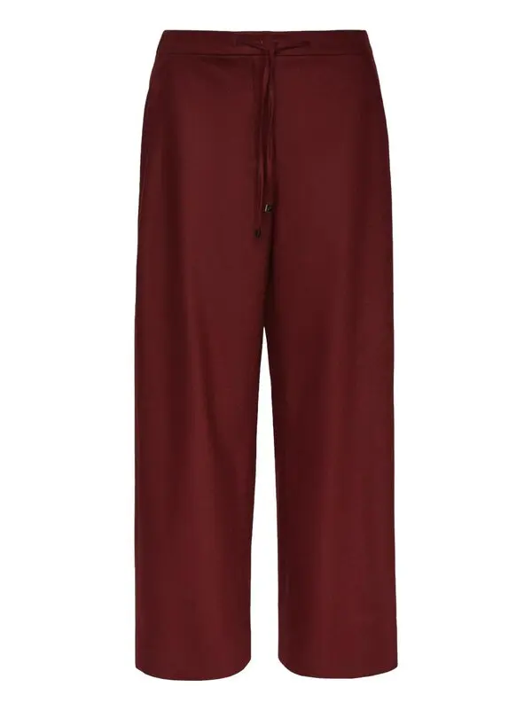 Max Mara Stretch Wool Joggers - Bordeaux