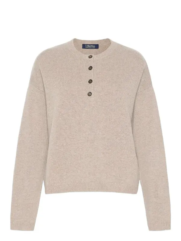 Max Mara Wool And Cashmere Mini Sweater - Beige
