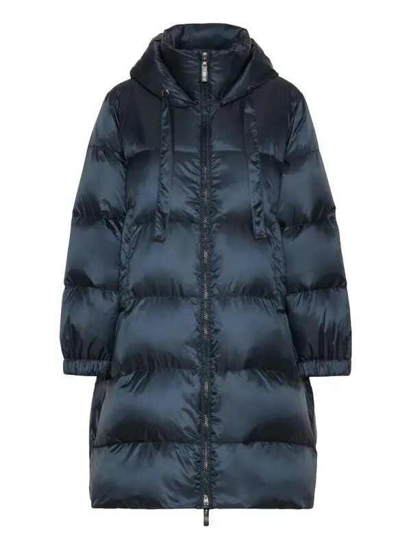 Max Mara Roomy Midi Puffer Jacket In Water-repellent Quilted Fabric - Midnightblue