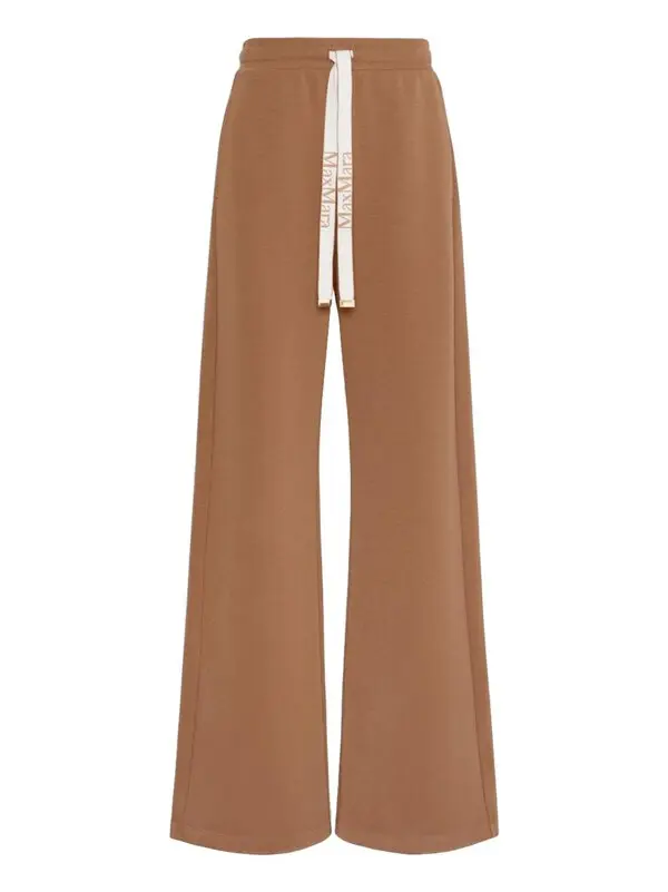 Max Mara Wide Double Jersey Trousers - Camel