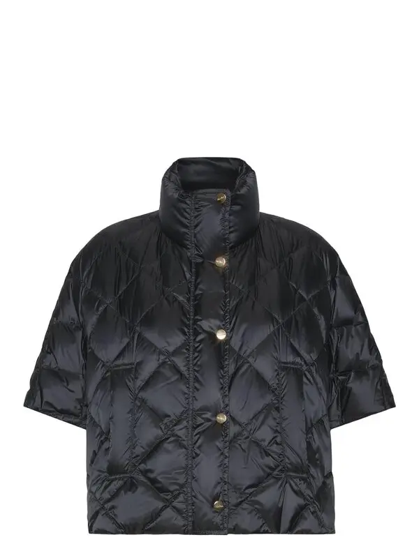 Max Mara Water-repellent Diamond-quilted Padded Cape - Black
