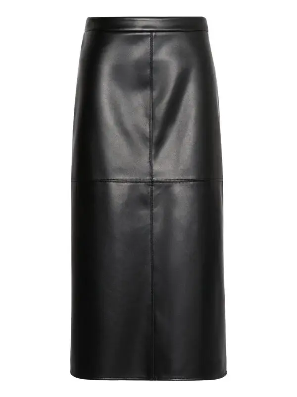 Max Mara Coated Jersey Pencil Skirt - Black