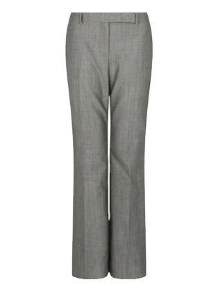 Alexander McQueen Wool Blend Bootcut Trousers - Grey