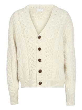 Bally Cable Knit Cardigan - Bone