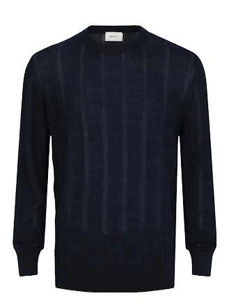 Bally Vertical Pattern Cashmere Sweater - Ink