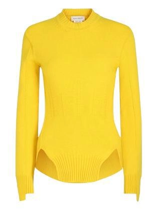 Alexander McQueen Corset Stitched Sweater - Yellow
